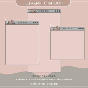 Cute Bear Twitch Chatbox Animation Overlays Animated Chat Obs ...