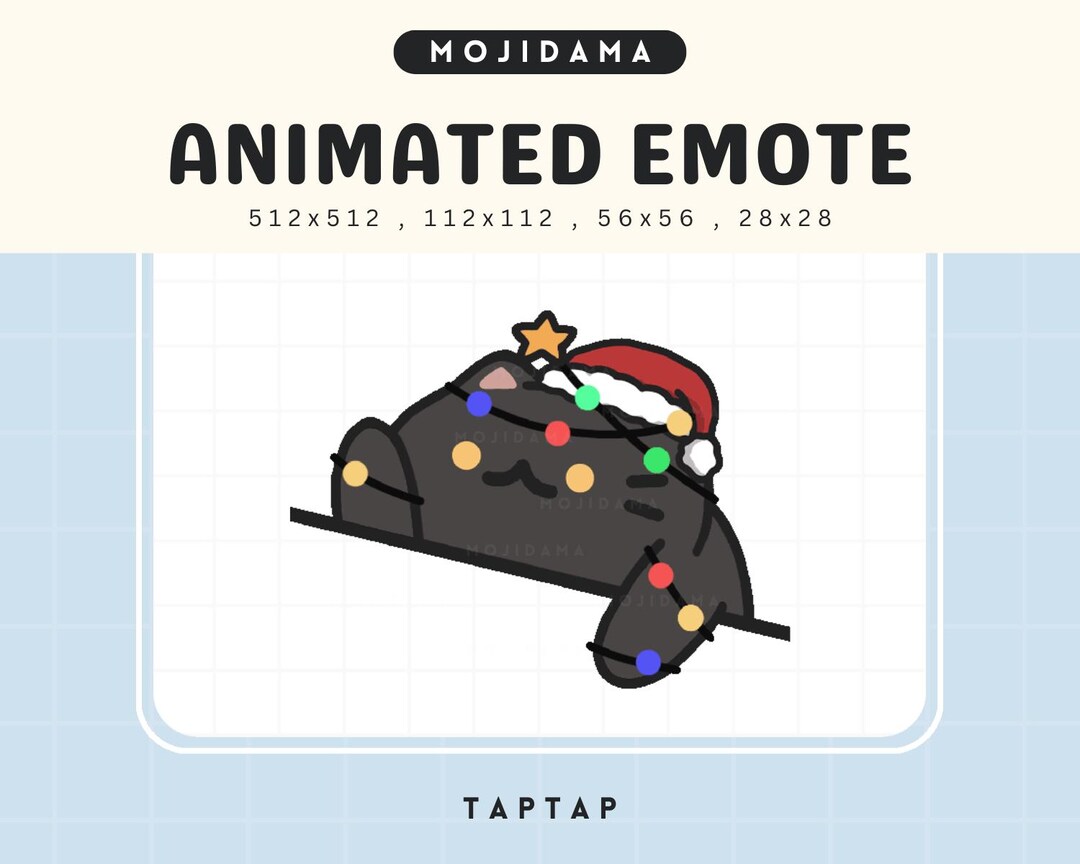 Animated Cat Twitch Emotes Animation Black Bongo Kitty Meow Christmas ...