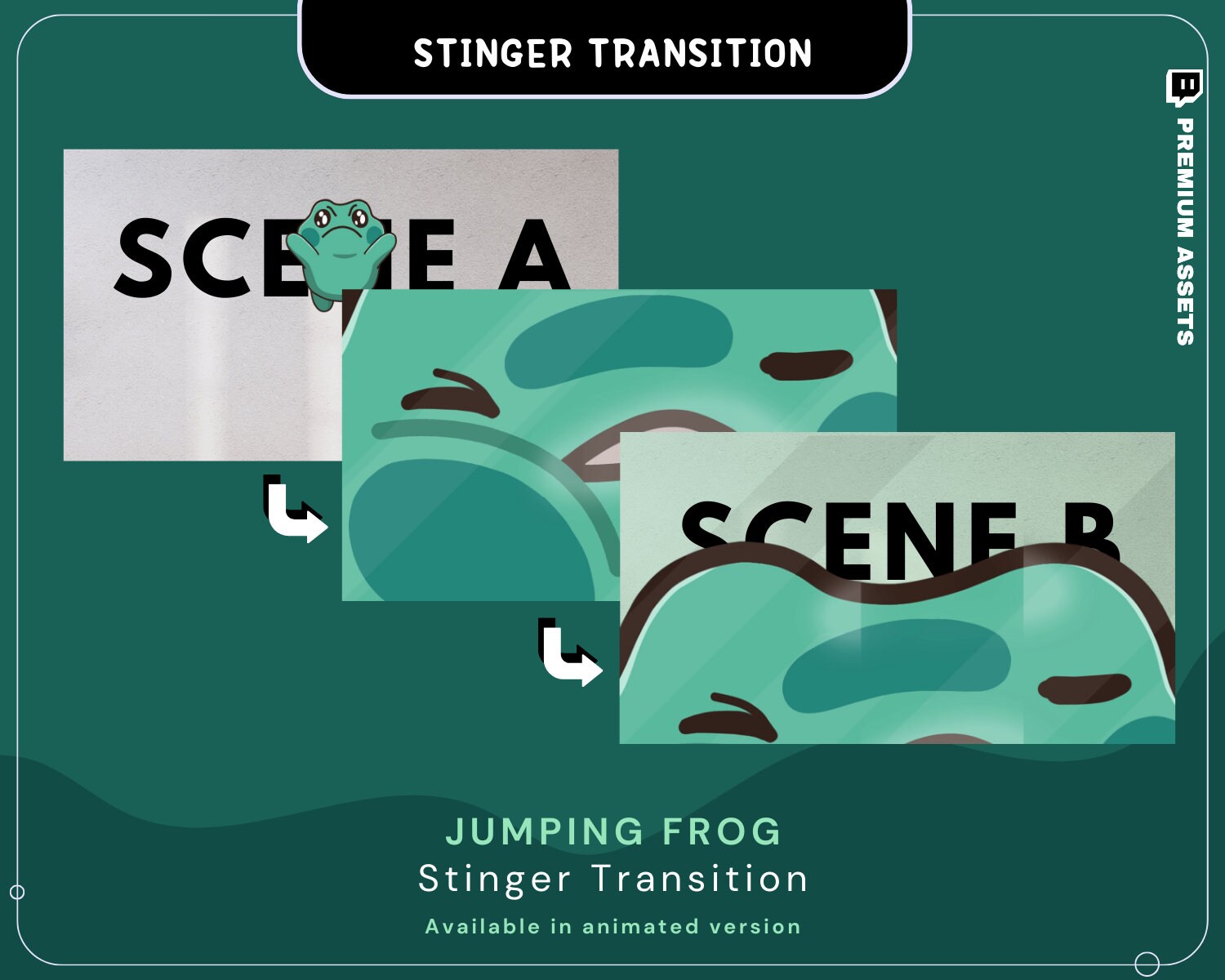 Frog Twitch Stinger Transition Obs Streamlabs Studio Cute Animation ...