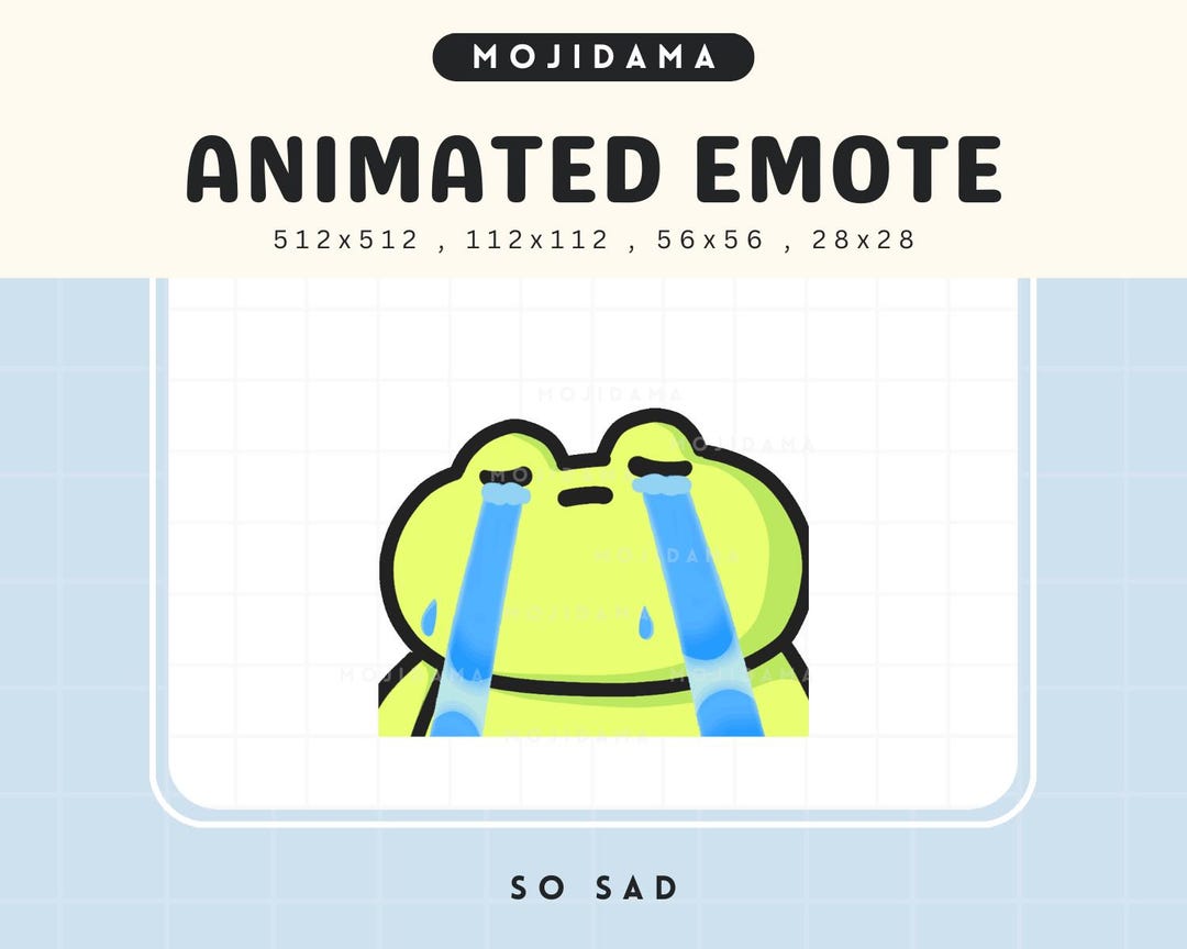 Sad Frog Emotes Animation Twitch Stream Animated Cute Chibi Cry Toad ...
