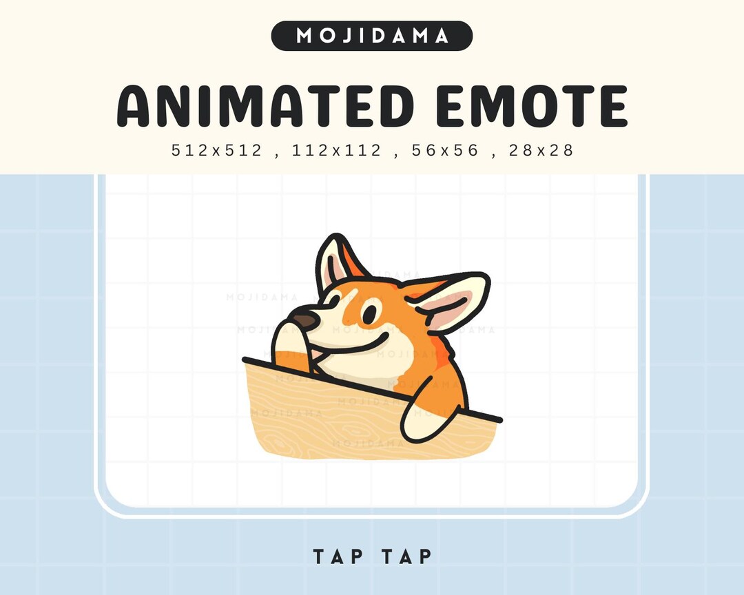 Corgi Bongo Dog Emotes Twitch Animated Meme Cute Puppy Chibi Kawaii ...