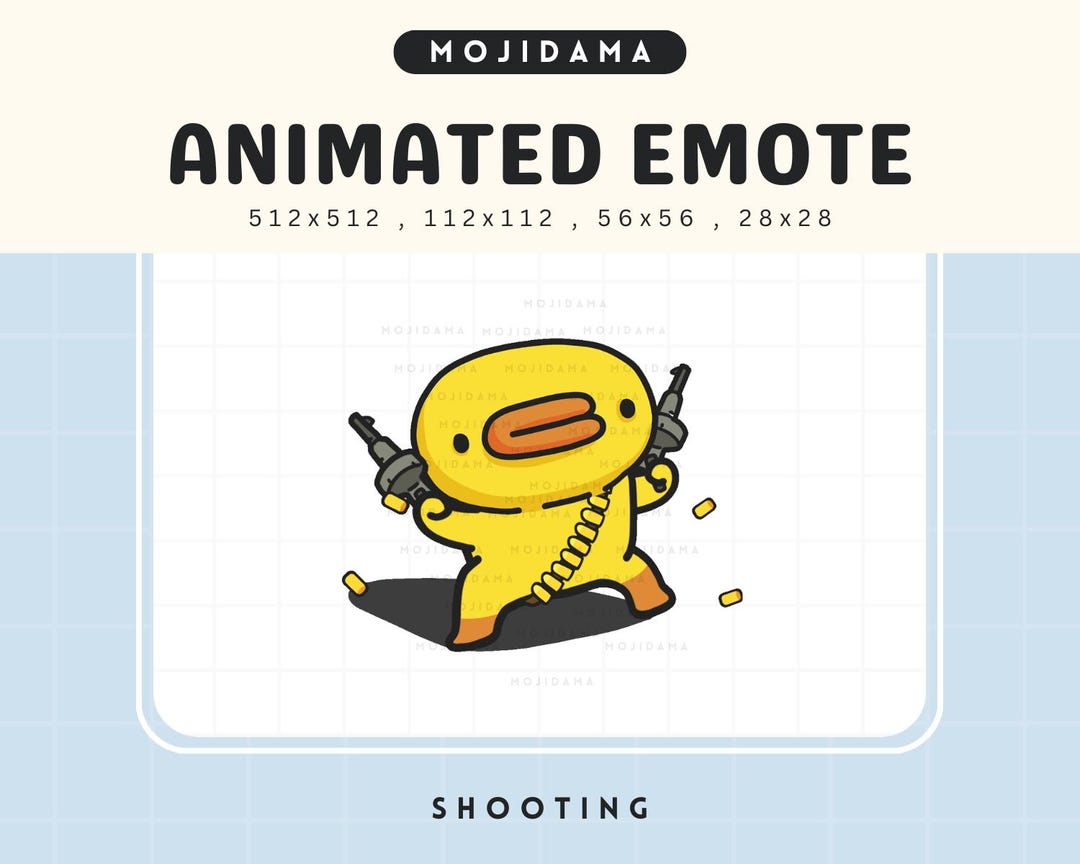 Duck Emotes: Animated Shooting Funny Headshot Chibi Pack for Twitch ...