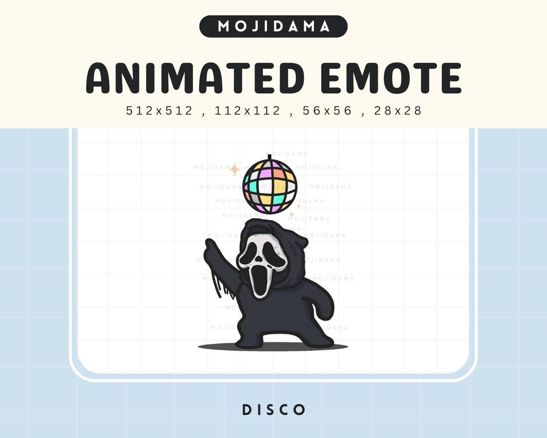 Animated Ghost Disco Emote: Spooky Halloween Twitch Stream (digital ...