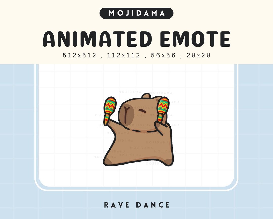 Animated Dancing Capybara Emote: Funny Chibi Twitch/discord (digital ...