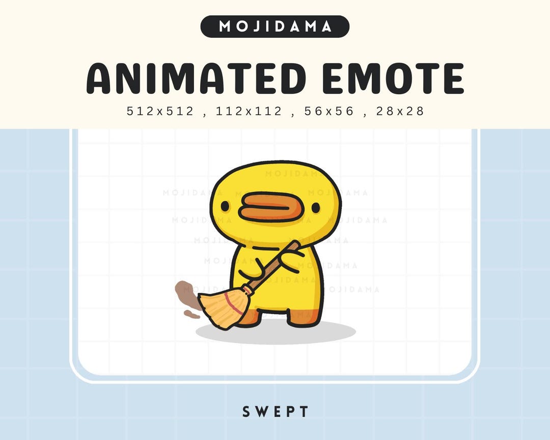 Duck Swept Animated Twitch Emote: Funny Chibi Emoji (digital Download ...