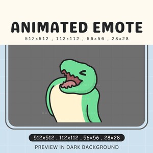 Dinosaurs Twitch Emotes Wiggle Animation Cute Tyrex Chibi Animated Dino ...