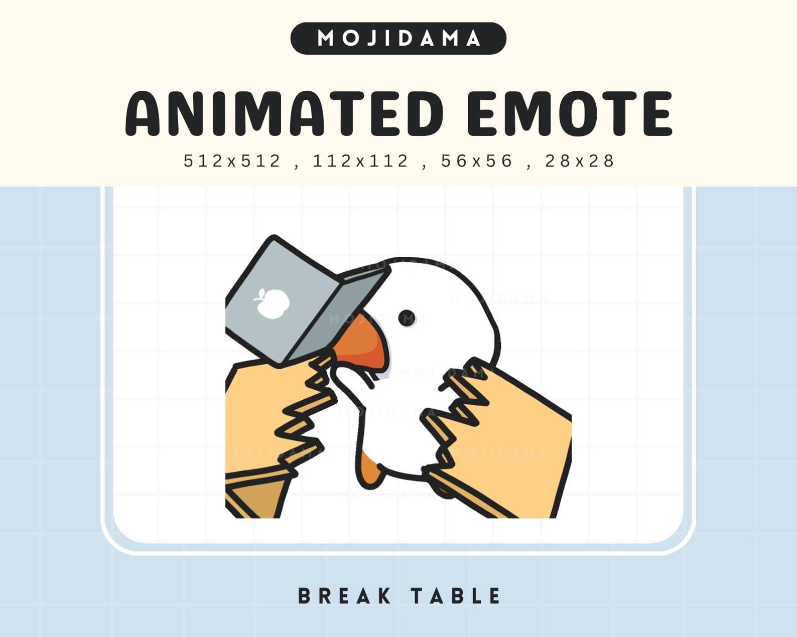 Goose Twitch Emotes Animation Angry Cute Chibi Animated Emot Kawaii ...