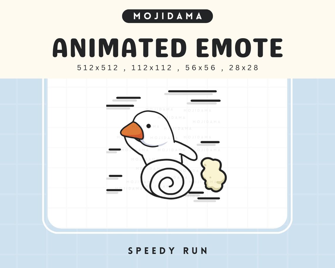 Animated Goose Run Emote: Chibi Twitch, Discord, Youtube (digital ...