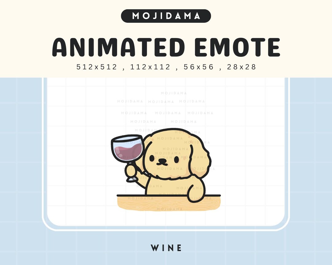 Golden Retriever Wine Emotes Twitch Animated Congrats Beer Dinner ...