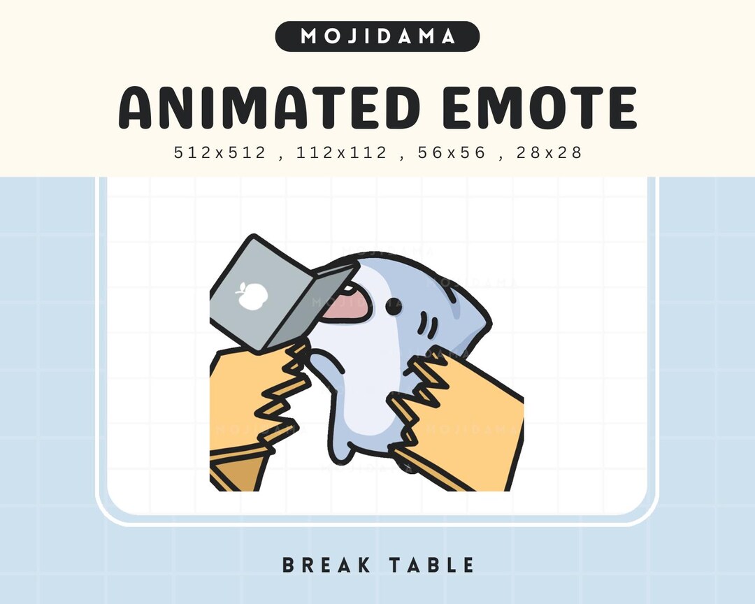 Shark Twitch Emotes Animation Break Table Cute Chibi Animated Emot ...