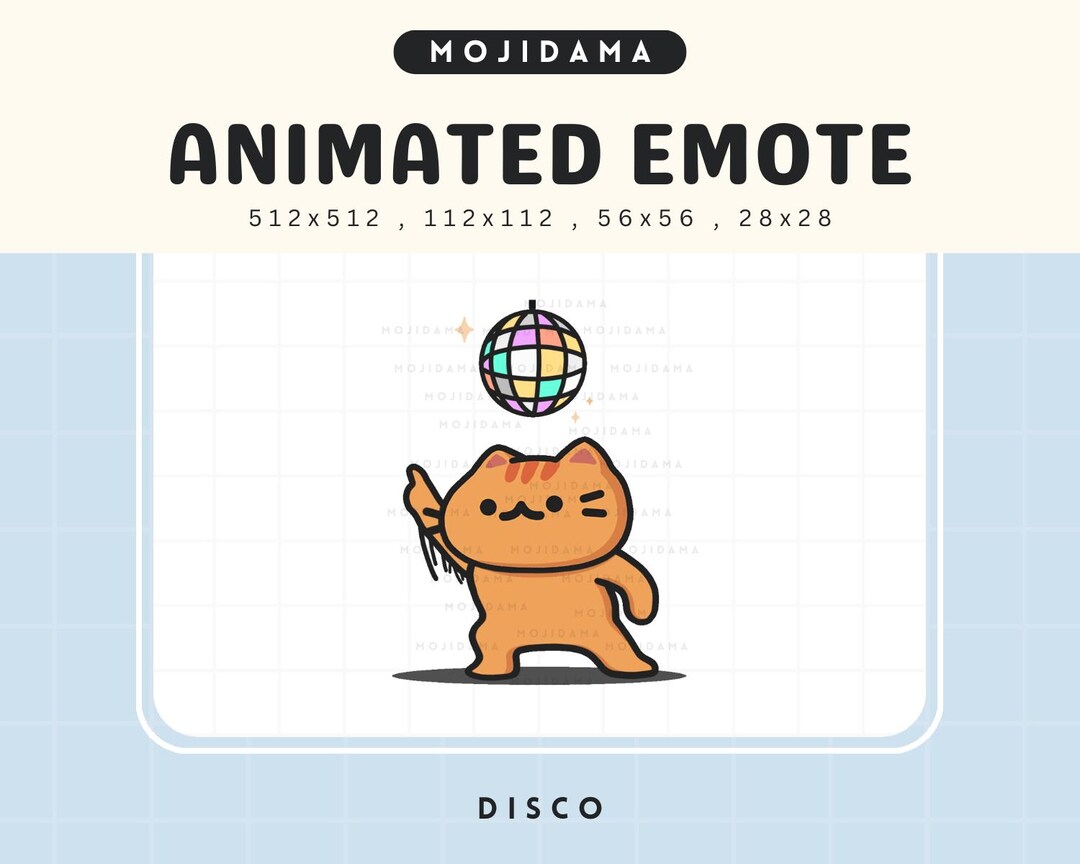 Dancing Cat Twitch Emotes, Animated Kitty Stream Hype Vtuber Kick ...