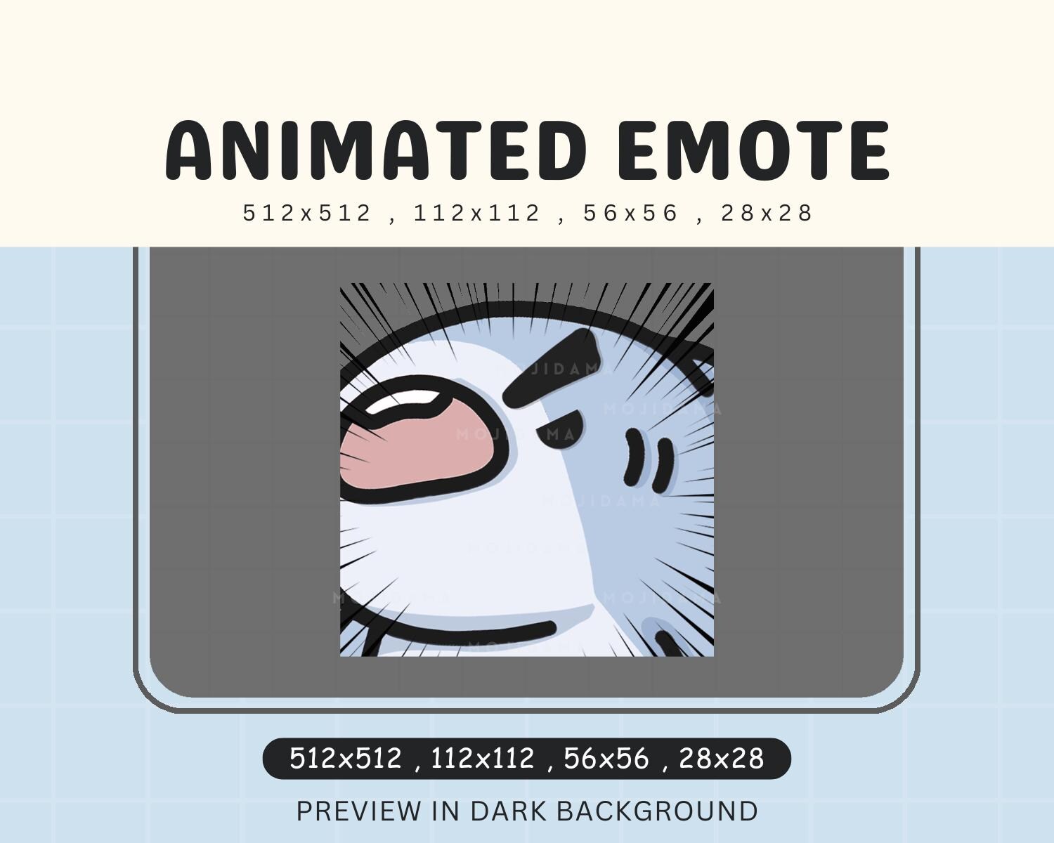 Shark Twitch Emotes Animation Serious Wink Funny Cute Chibi Animated ...