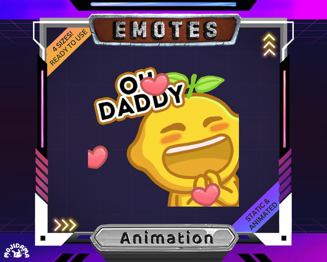Daddy Cute Twitch Emotes Animation Cat Lemon Fruit Yellow Funny Dancing ...
