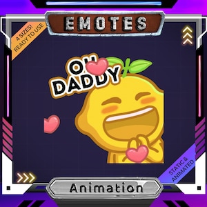 Daddy Cute Twitch Emotes Animation Cat Lemon Fruit Yellow Funny Dancing ...
