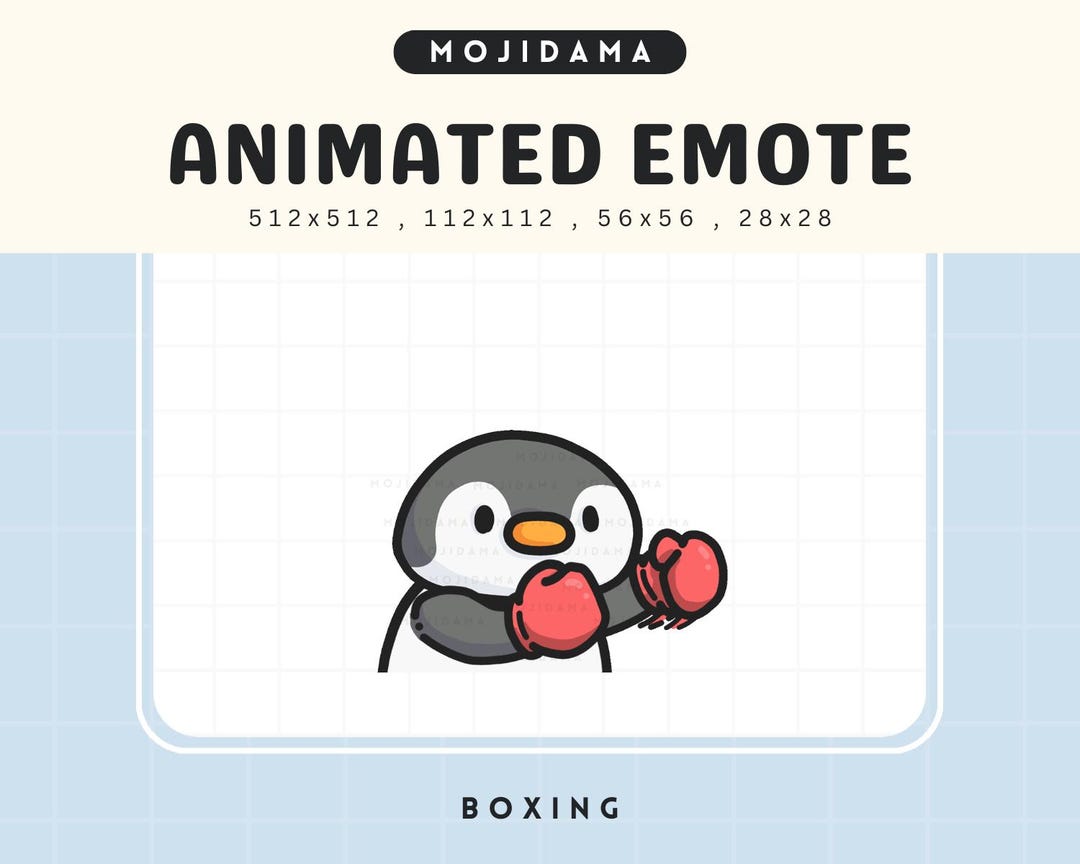 Penguin Boxing Emotes Animated Twitch Punch Fist Cute Emote Fight Funny ...