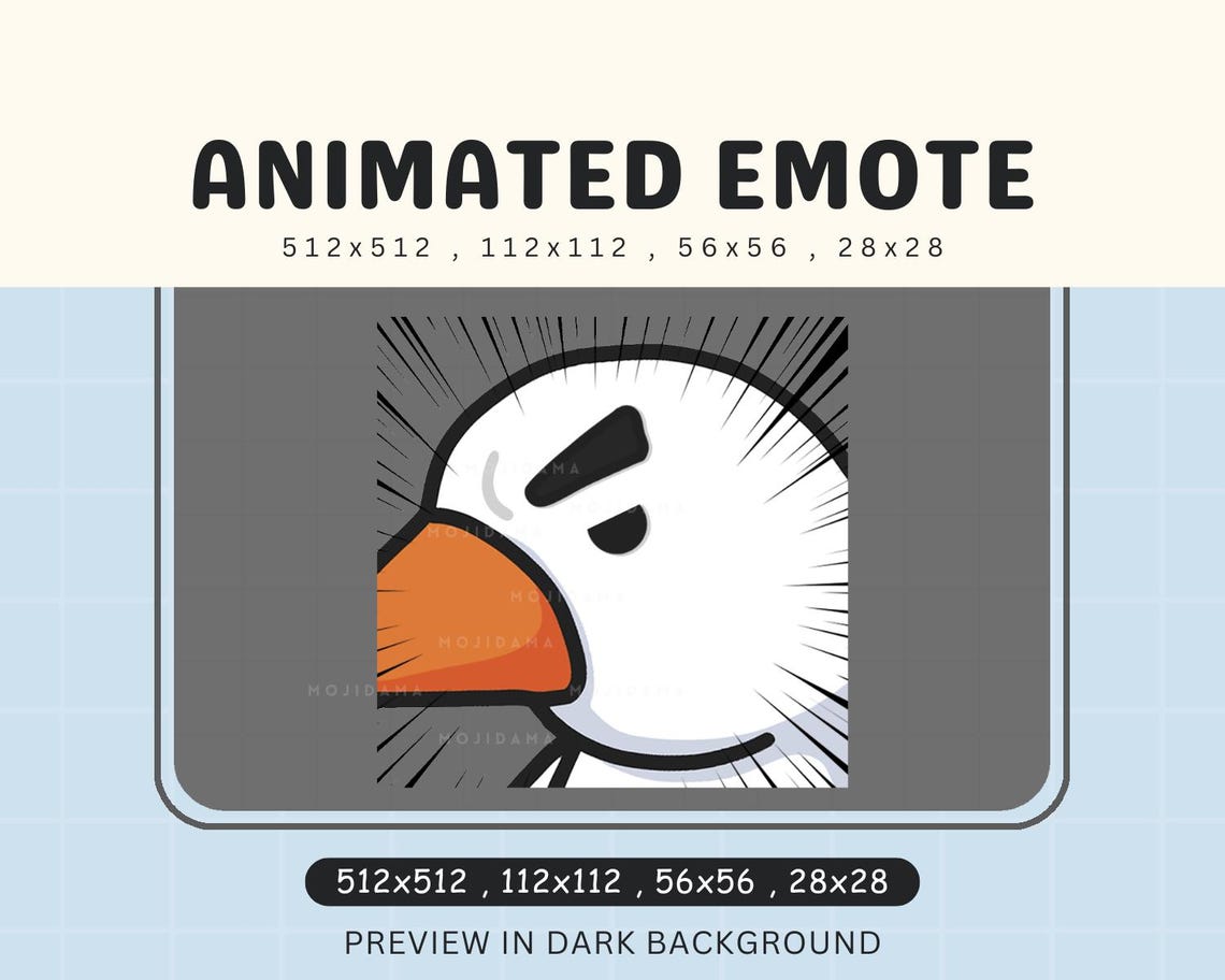 Silly Goose Animated Twitch Emotes: Funny Chibi Stream Emotes (digital ...
