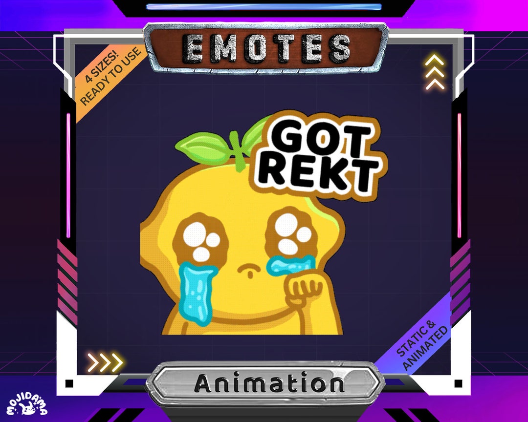 Rekt Twitch Emotes Animation Lemon Cat Cute Funny Dancing Animal ...