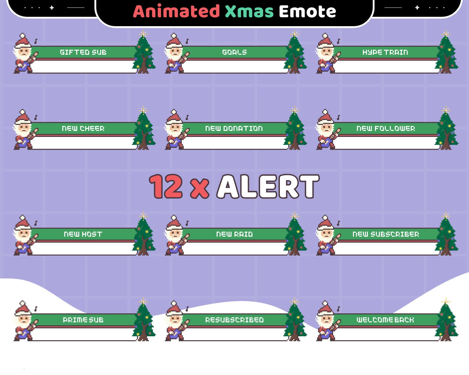 Santa Christmas Twitch Alert Animated Stream Alerts for Streamlabs Obs ...