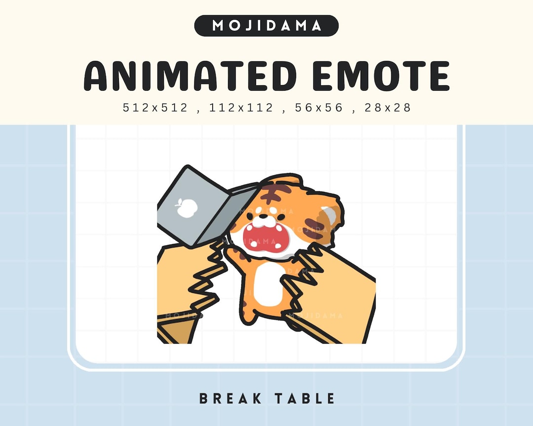 Angry Tiger Twitch Emotes Animation Cute Chibi Animated Break Table ...