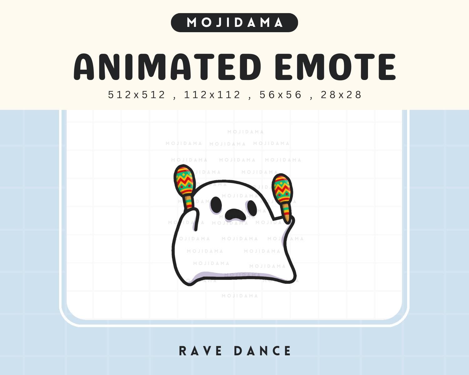 Animated Ghost Dance Emote: Halloween Twitch/discord/youtube (digital ...