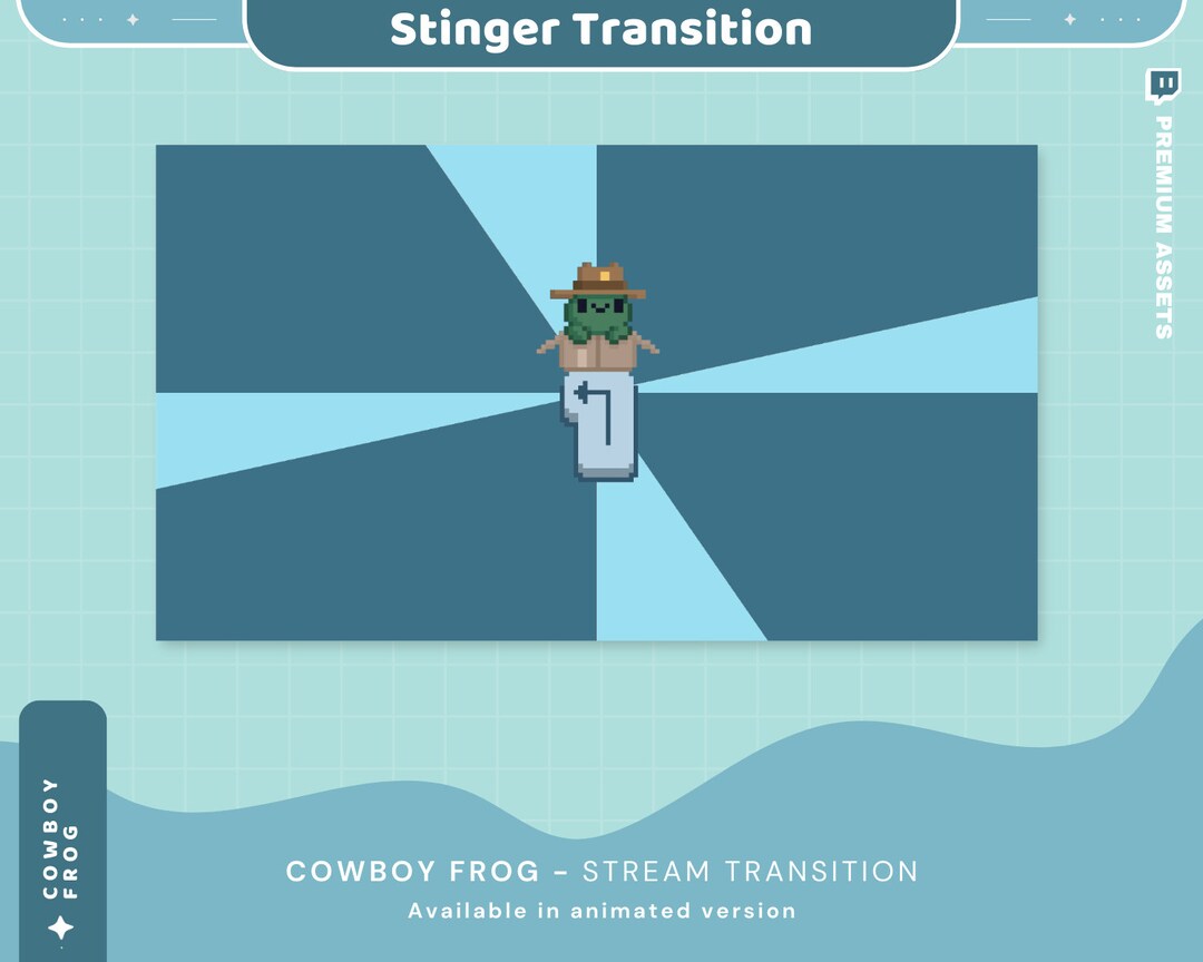 Cute Frog Twitch Transition Stinger Green Animation Cat Overlay OBS ...