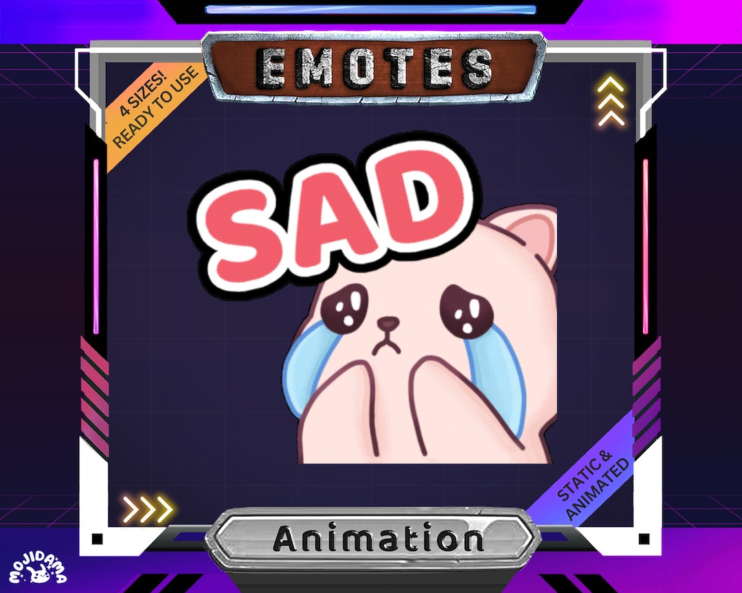 Cat Emotes Stream Animation Sad Twitch Cute Kitty Funny Dancing Animal ...