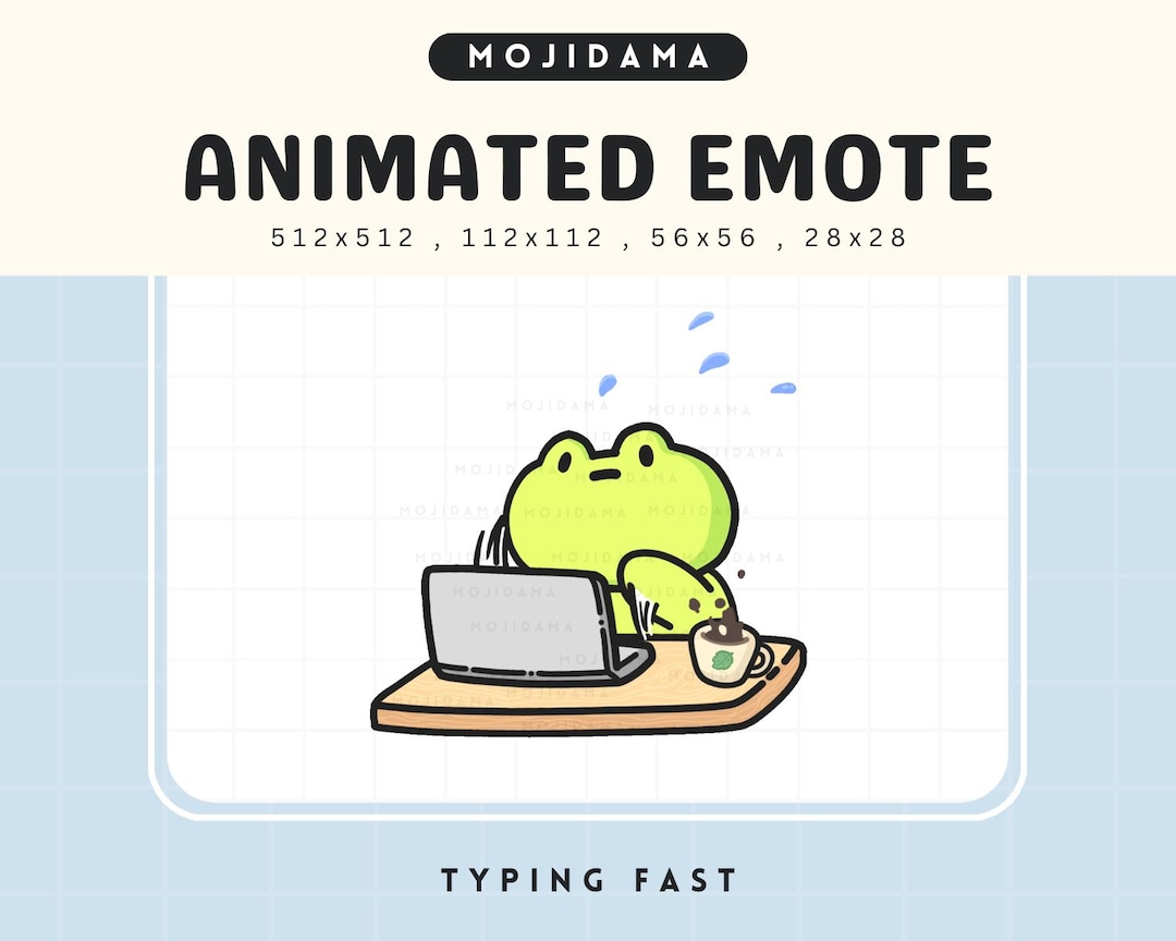 Frog Typing Twitch Emotes Keyboard Animated Pepe Meme Panic Cute Emote ...