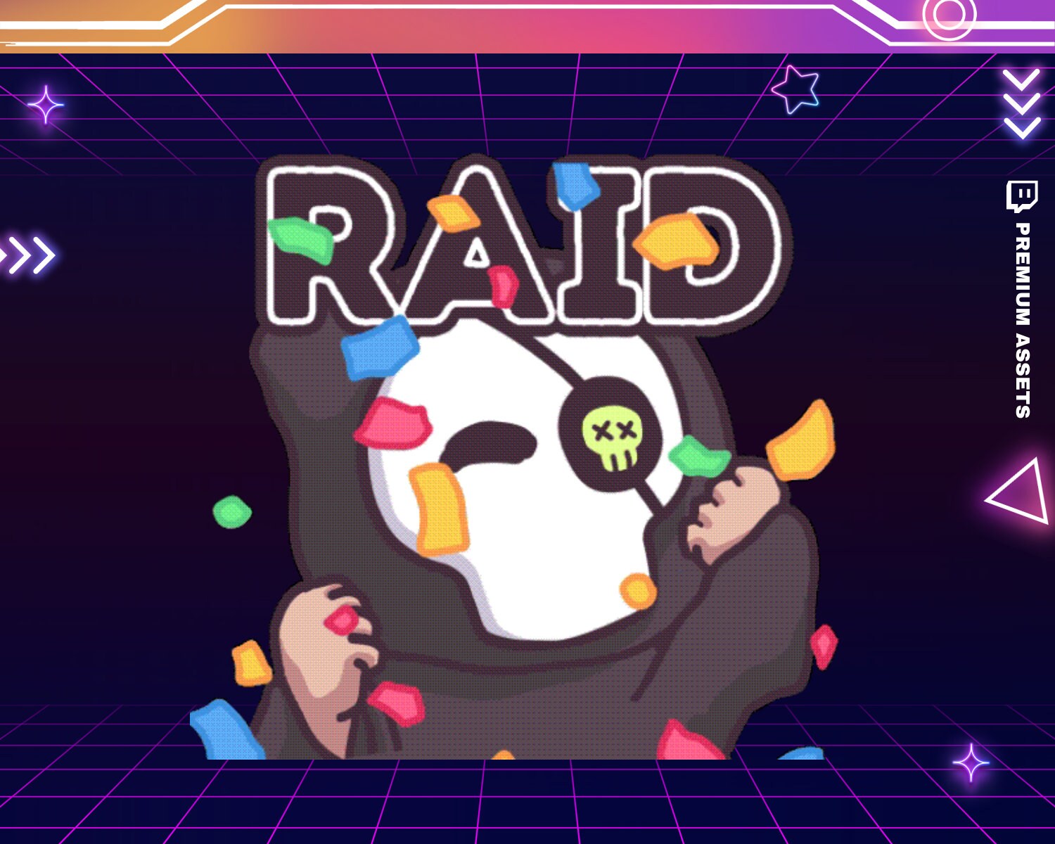 Raid Skull Emotes Twitch Ghost Animation Stream Cute Funny Dancing ...