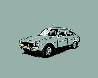 Peugeot 504 Dangel,classic Car Poster,vintage Car Wall Art Print, B&W ...
