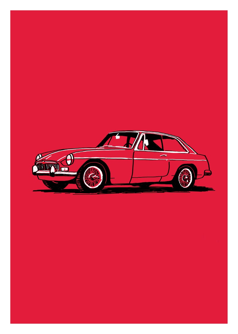1972 MGB GT Printable Art - Etsy