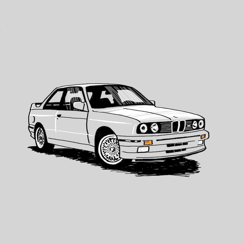 1987 BMW E30 M3 - Printable Art - Etsy Australia