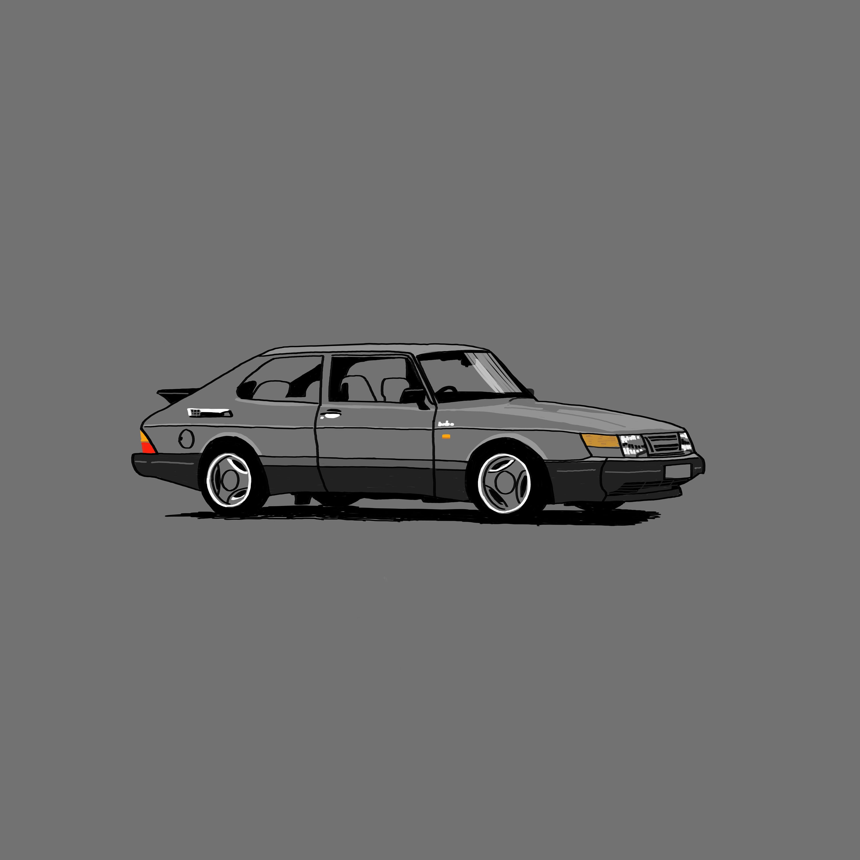 Saab 900 Turbo - Printable Art - Etsy
