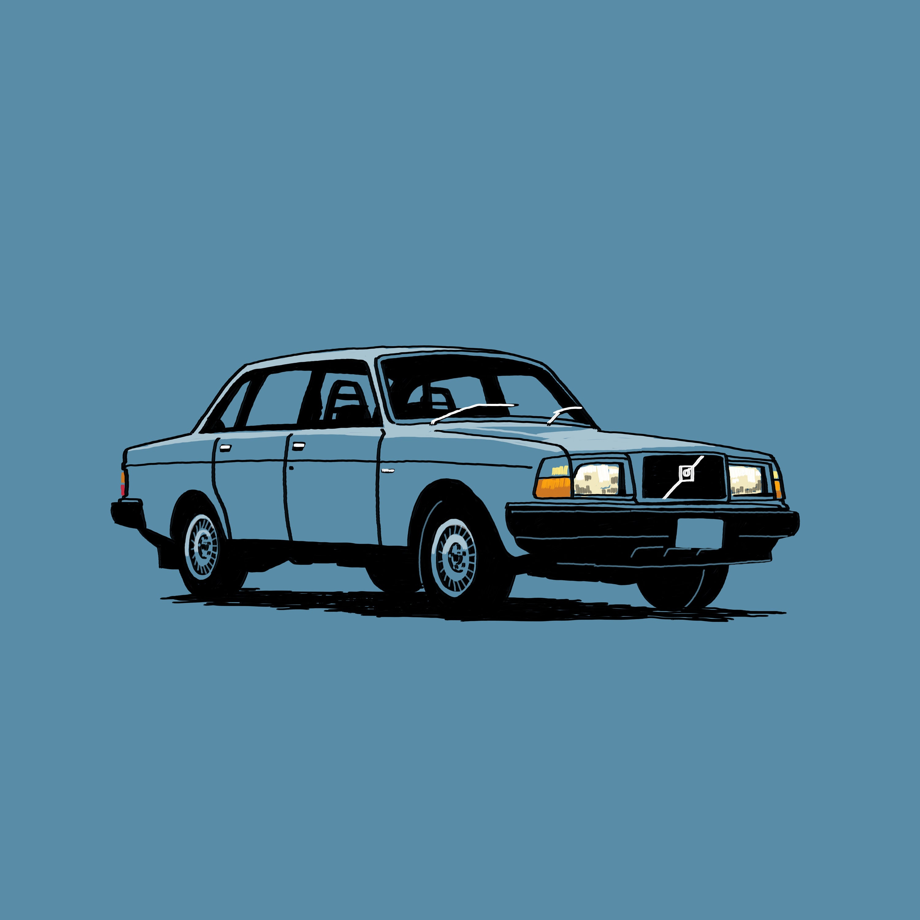 Volvo 240 Sedan Printable Art - Etsy