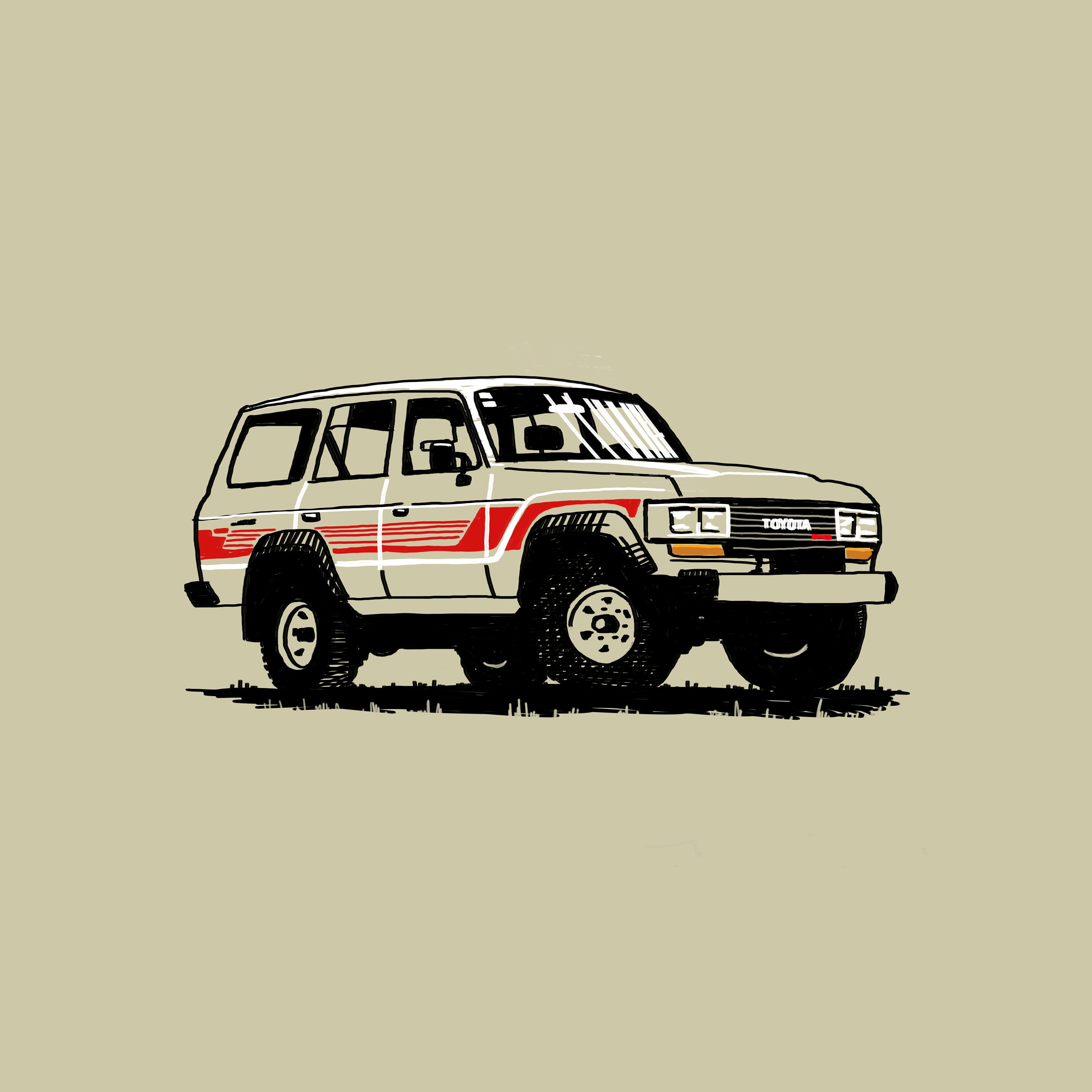 1987 Toyota Land Cruiser Printable Art - Etsy Australia