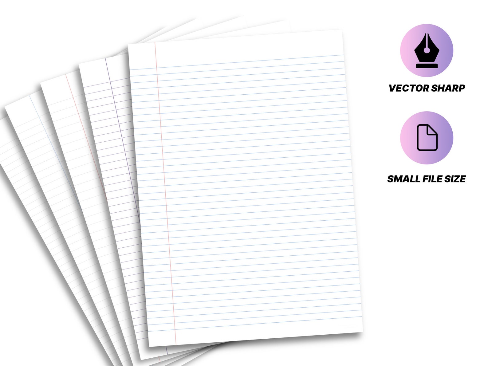 Essentials Ruled Line Digital Paper Templates | Goodnotes, Notability ...