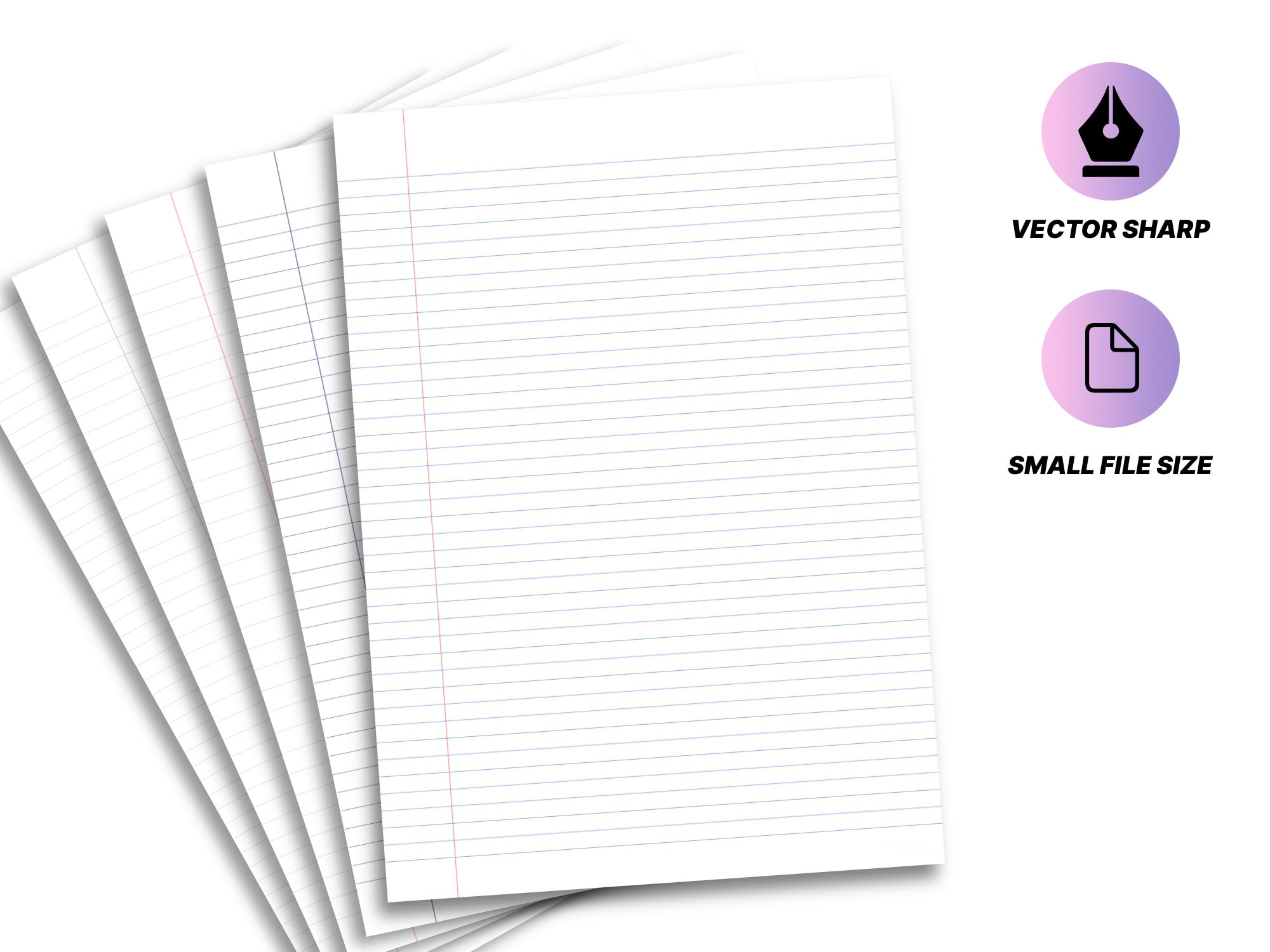 Essentials Ruled Line Digital Paper Templates | Goodnotes, Notability ...