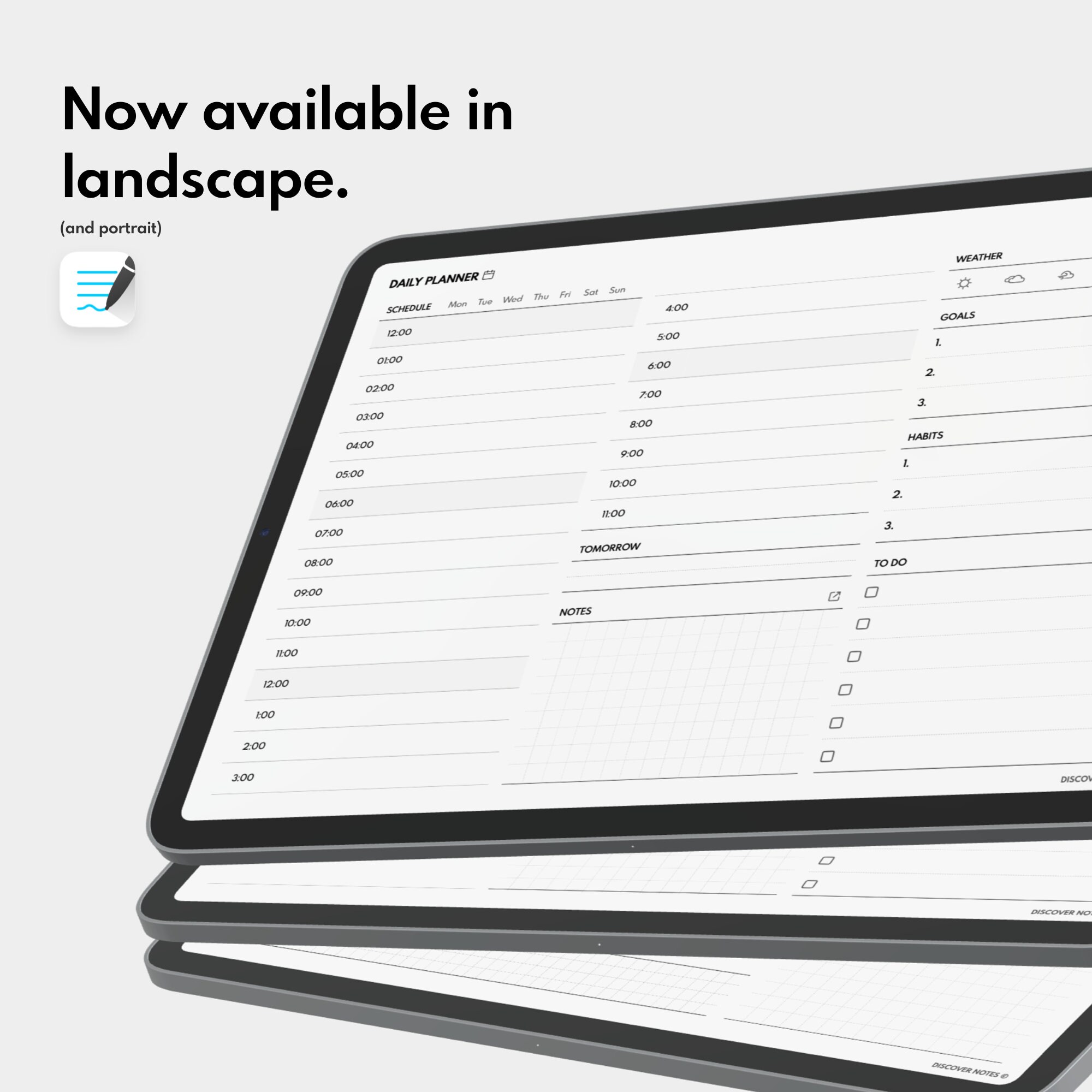 Planner Sheets With Apple Calendar & App Integration for Goodnotes ...