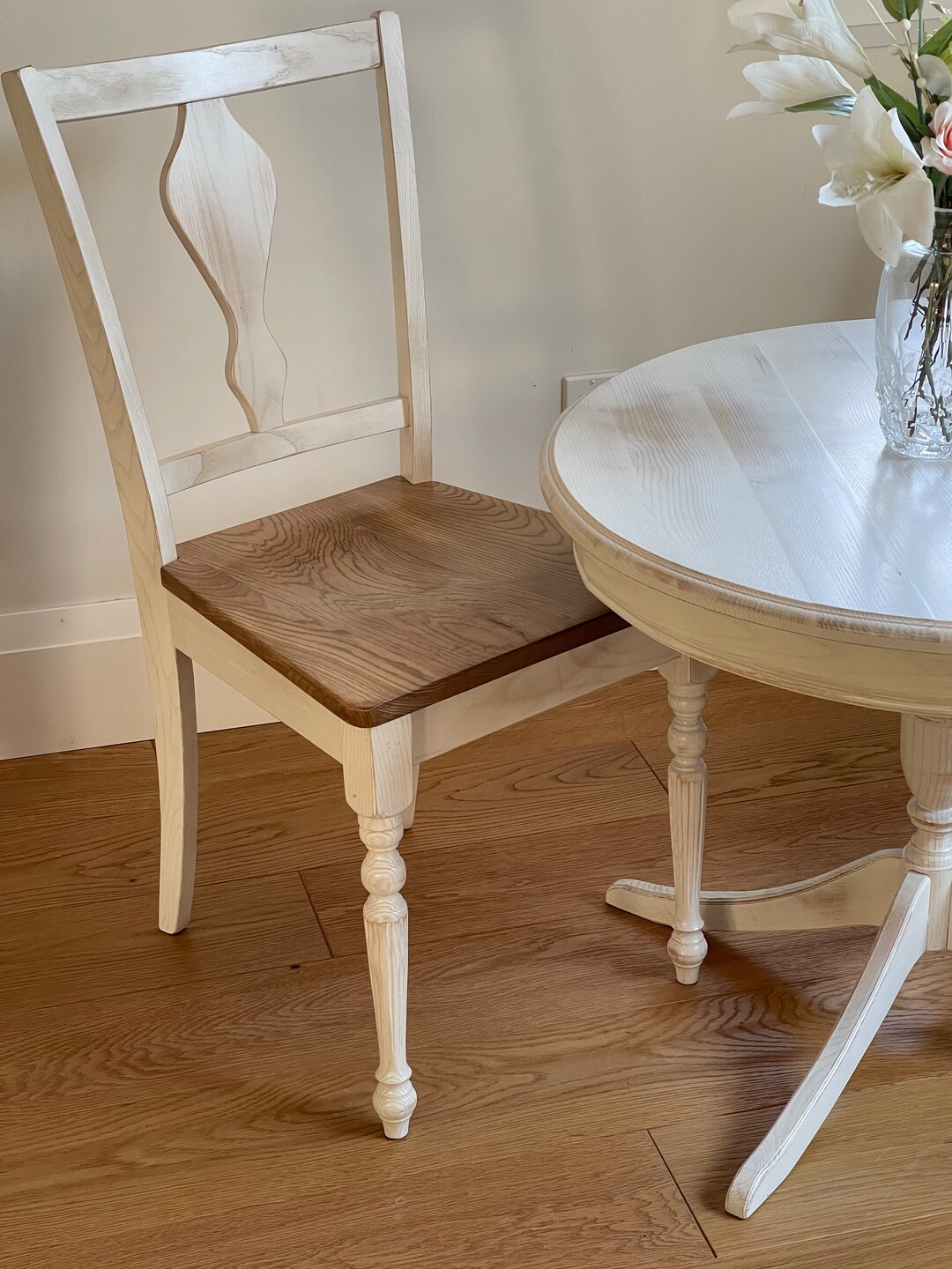 Chair, French Chic,modern Farmhouse Chair,solid Hardwood,dining Kitchen ...