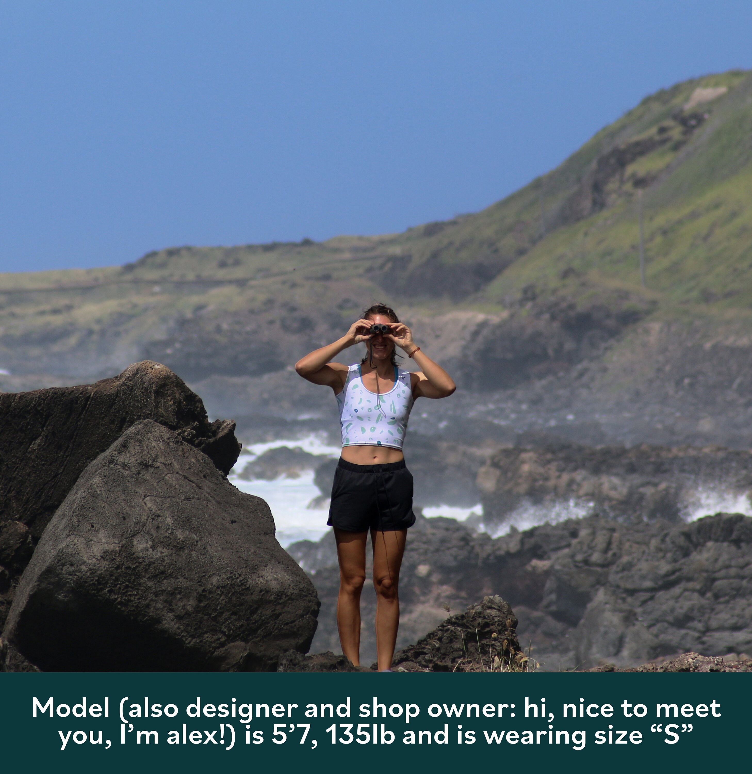 Rock Climbing Holds Teal, Blue & White Pattern Cropped Tank - Etsy