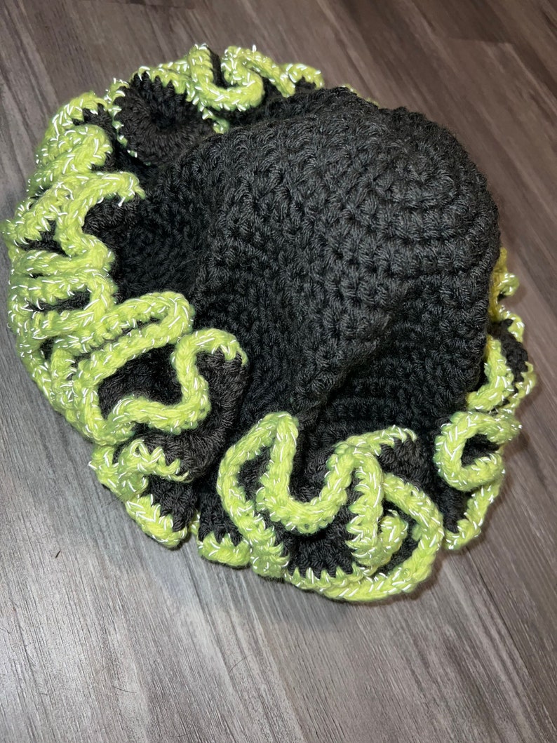 Unique Crochet Ruffle Hat - Etsy