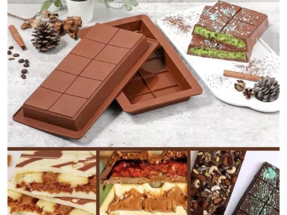 DEEP Chocolate Bar Mould Dubai Chocolate Makes Very Thick Deep Bar ...