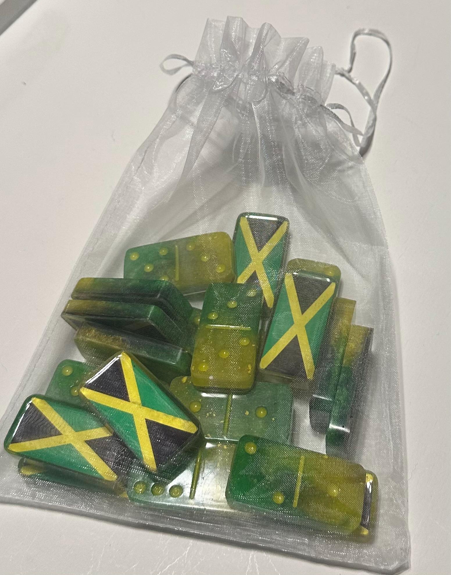 Custom Jamaican-themed Domino Set - Handmade Resin Dominoes - Etsy