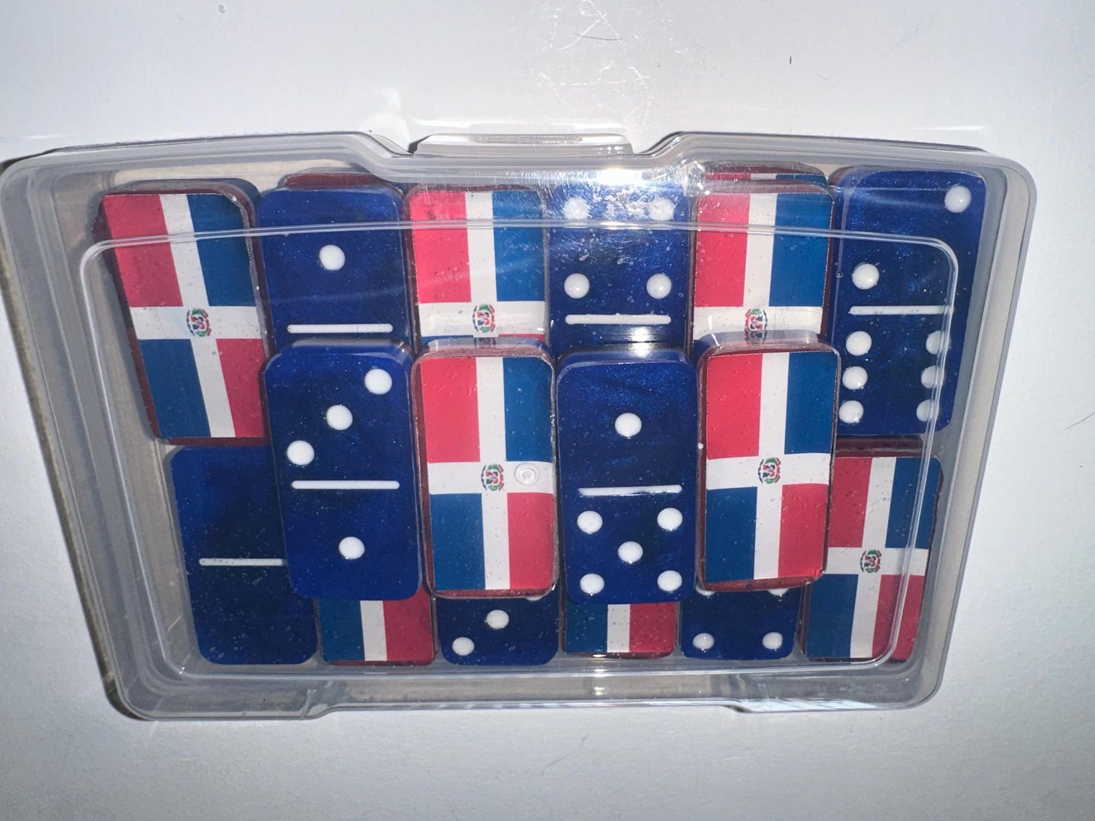 Dominican Republic Flag Domino Set - Handmade Resin Dominoes - Etsy