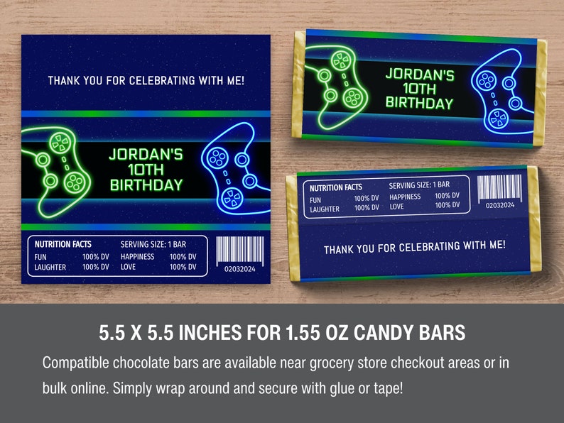 Video Game Themed Party Favors for Game Truck or Arcade Birthday ...