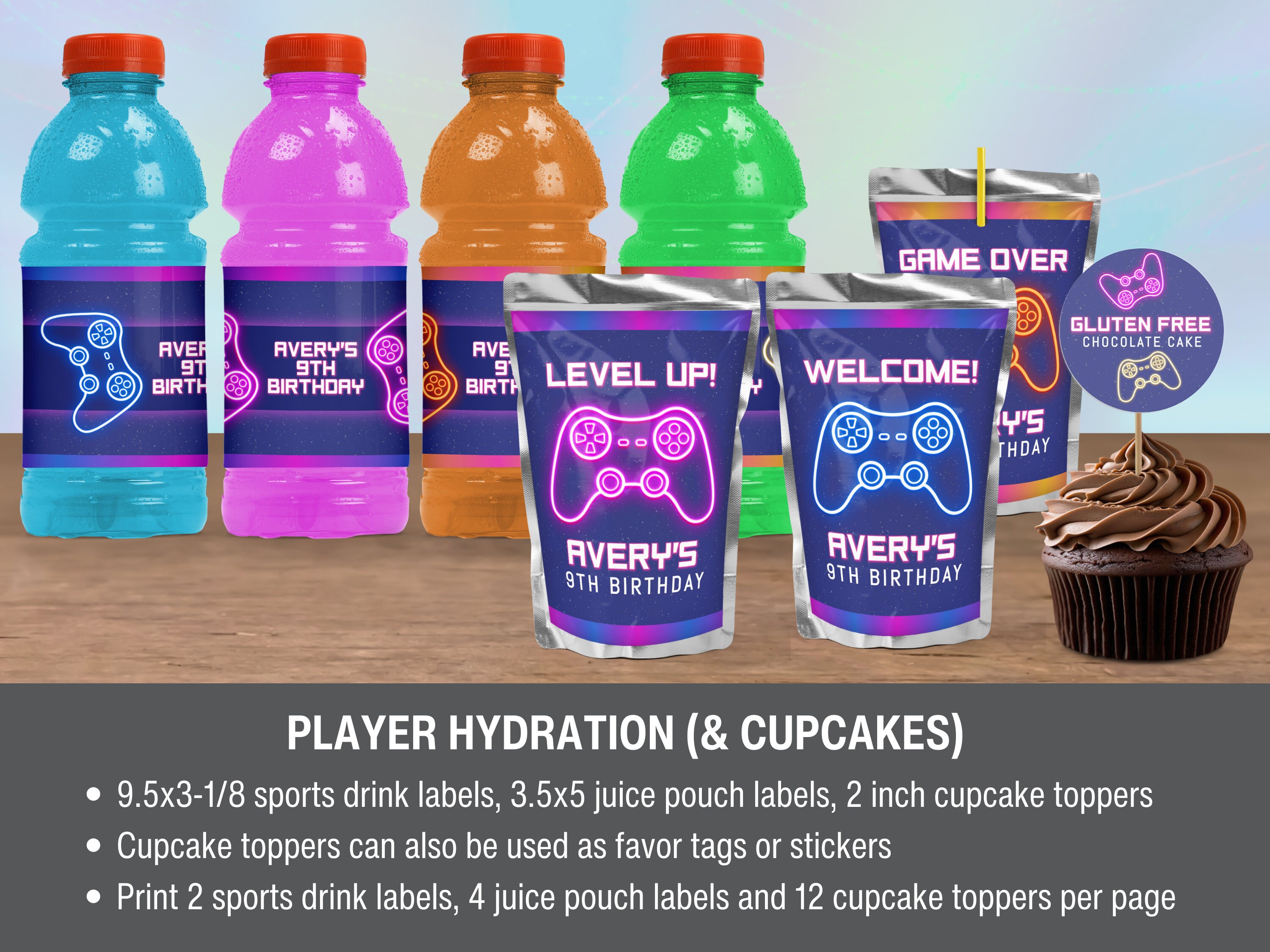 Video Game Themed Birthday Favors, Girl's Neon Gaming Controller Favors ...