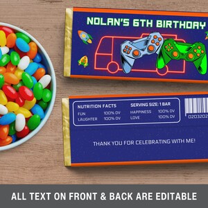 Video Game Themed Party Favors for Game Truck Birthday, Personalized ...