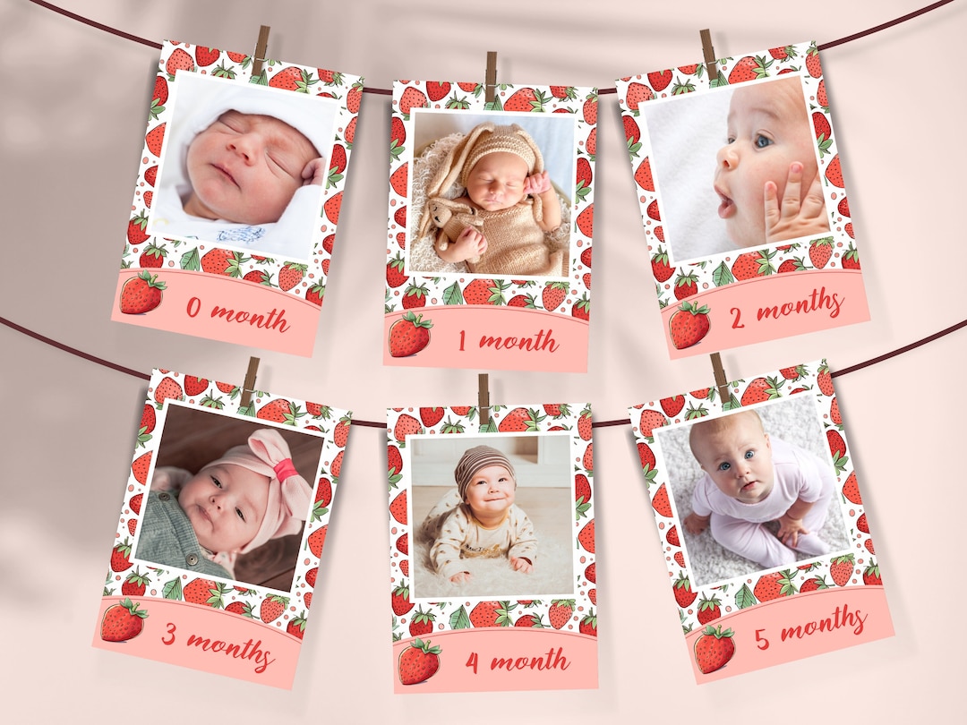 My Berry First Birthday Milestone Banner, Editable 1st Birthday ...