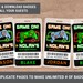 Game Truck VIP Pass Template for Birthday Party, Printable Neon Glow ...