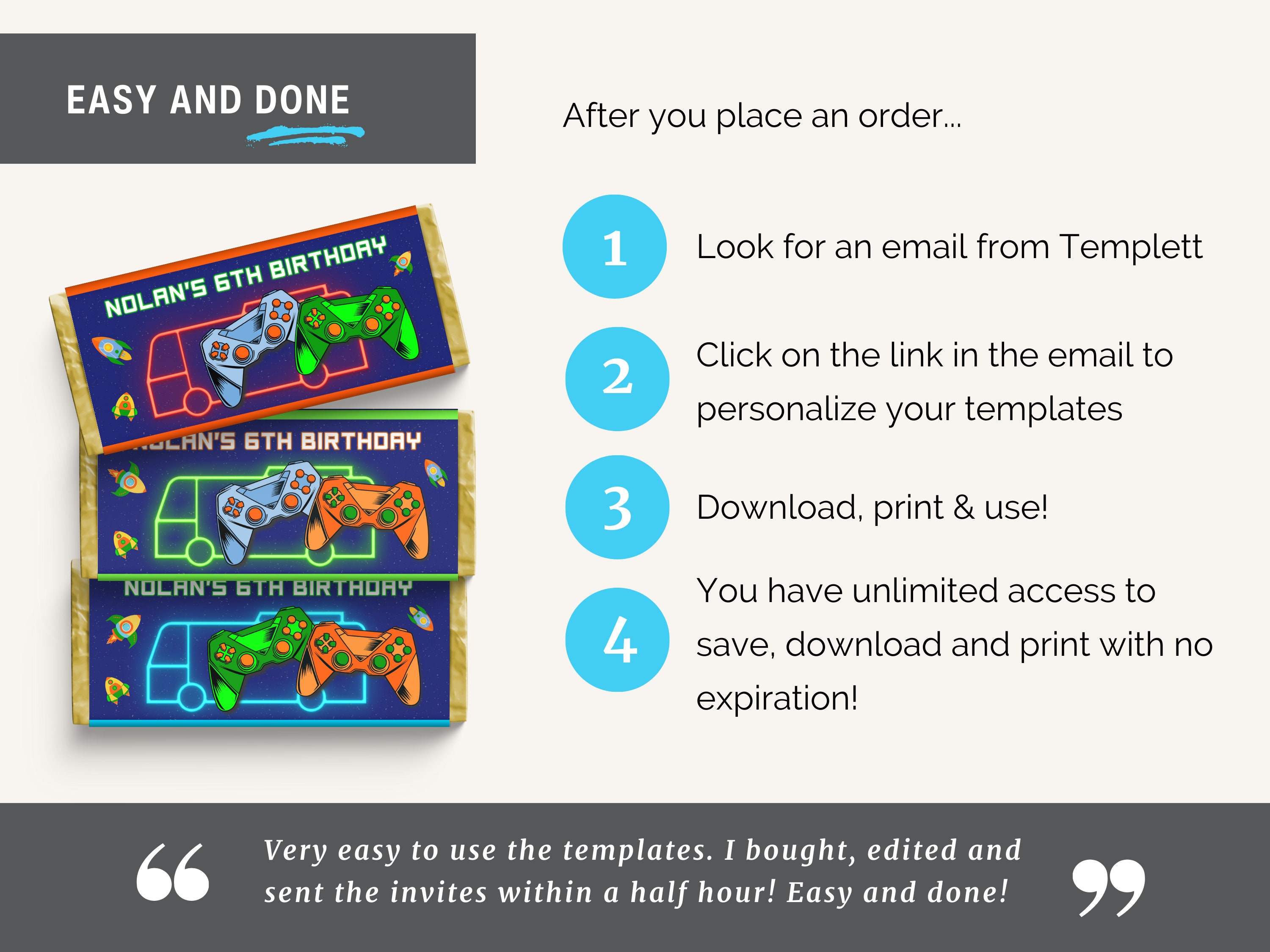 Video Game Themed Party Favors for Game Truck Birthday, Personalized ...