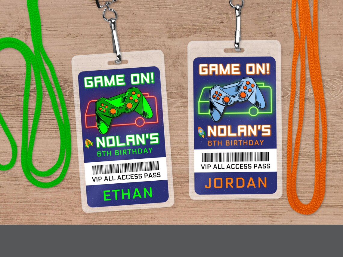 Video Game Themed Party Favors for Game Truck Birthday, Personalized ...